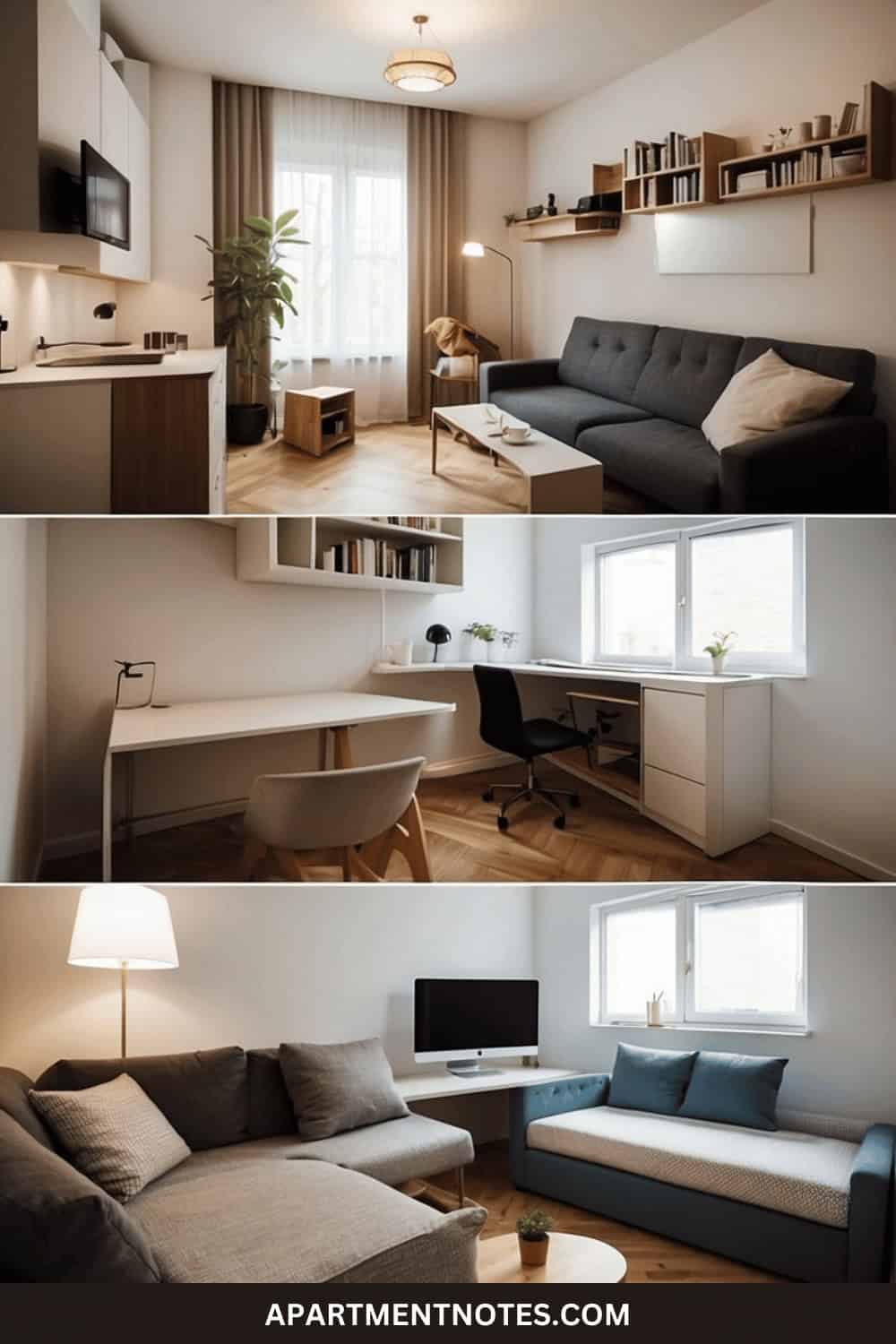 12 Smart Space-Saving Ideas for Studio Apartments - Apartment Notes