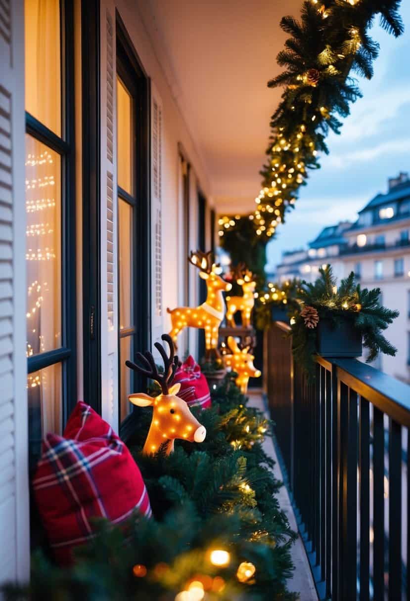 15 Christmas Decor Ideas for Apartment Balcony - Apartment Notes
