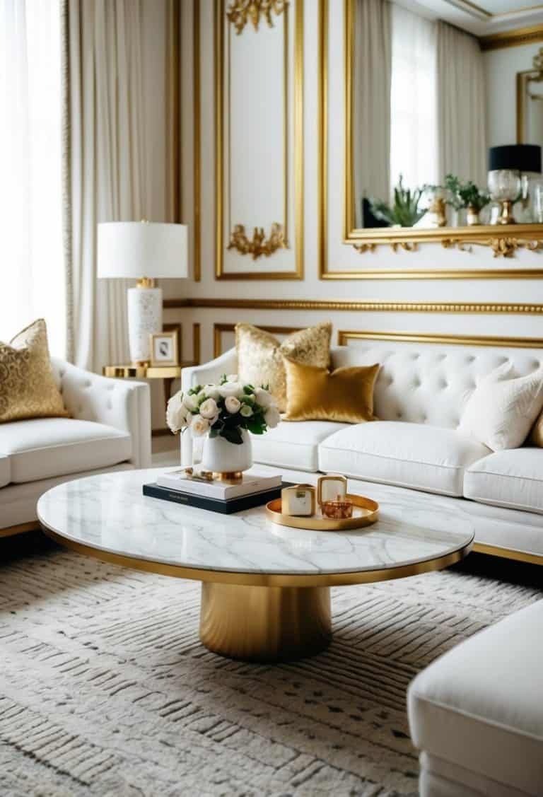 15 Gold and White Room Ideas - Apartment Notes