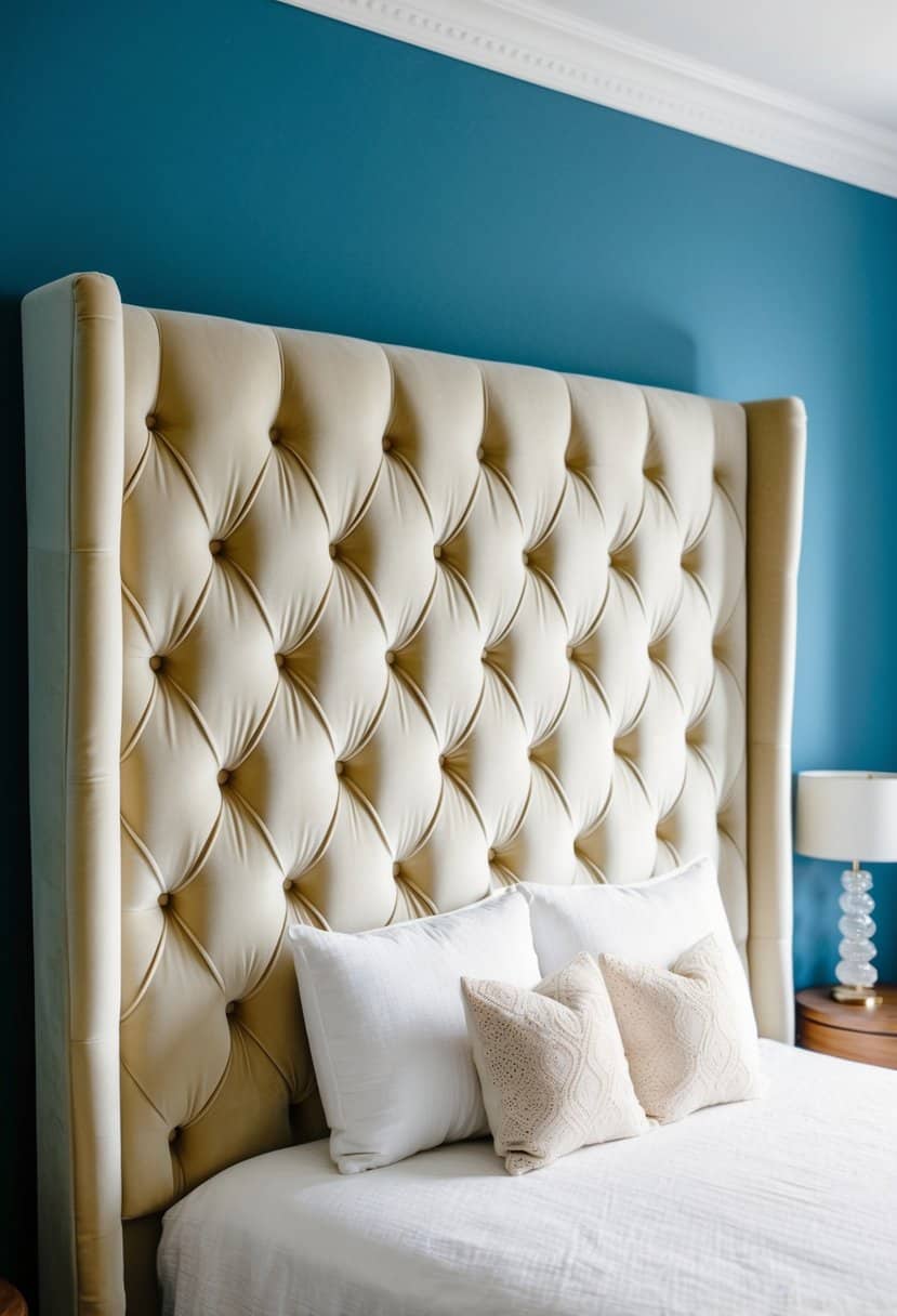 20 Cream Headboard Ideas for Bedroom with Blue Wall: Color Combos ...