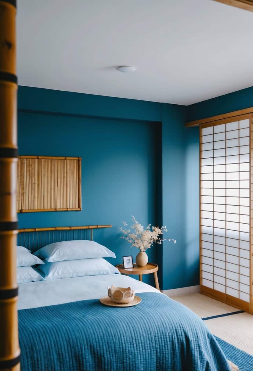 20 Japanese Decor Ideas for Blue Bedroom - Apartment Notes