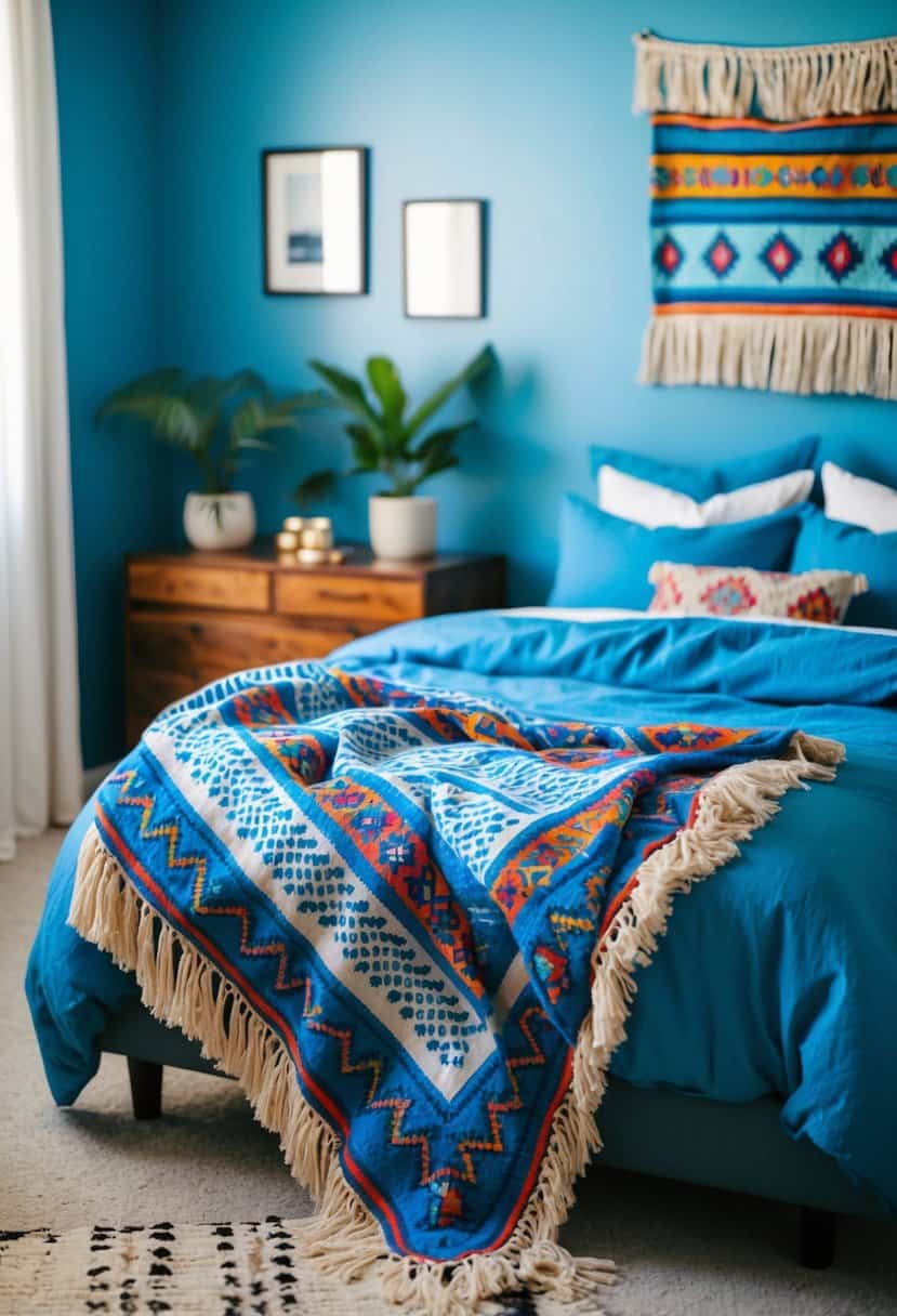 20 Boho Decor for Bedroom with Blue Walls - Apartment Notes