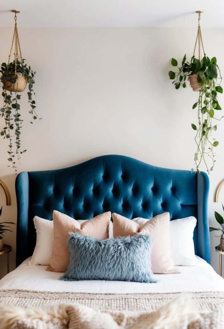 20 Boho Decor for Bedroom with Blue Walls - Apartment Notes