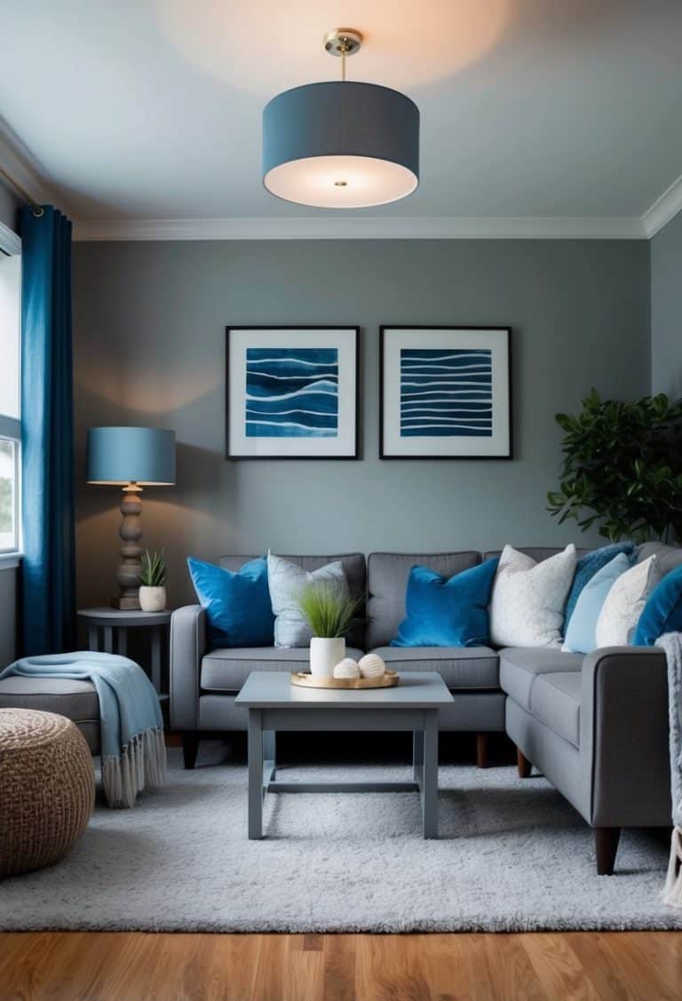 20 Small Gray and Blue Living Room Decor Ideas - Apartment Notes
